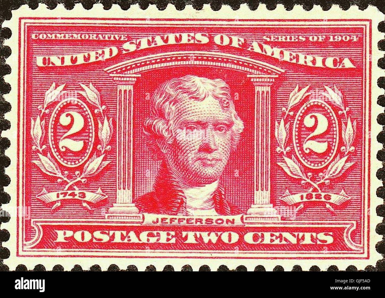 The 1904 Thomas Jefferson 4c stamp was part of a U.S. issue to honor ...