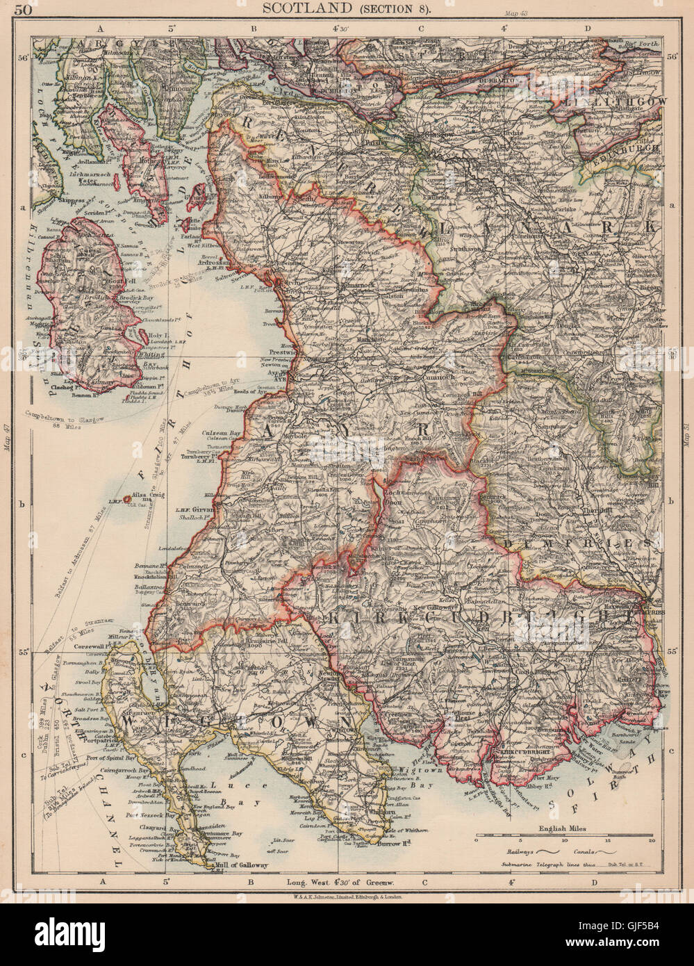 Map of wigtown hi-res stock photography and images - Alamy
