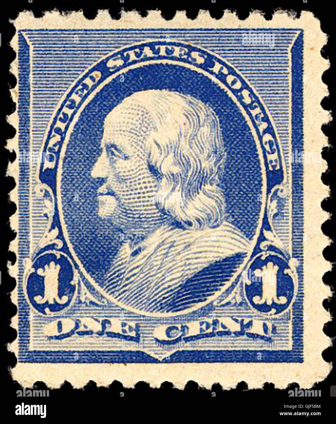 Franklin stamp 1 cent hi-res stock photography and images - Alamy