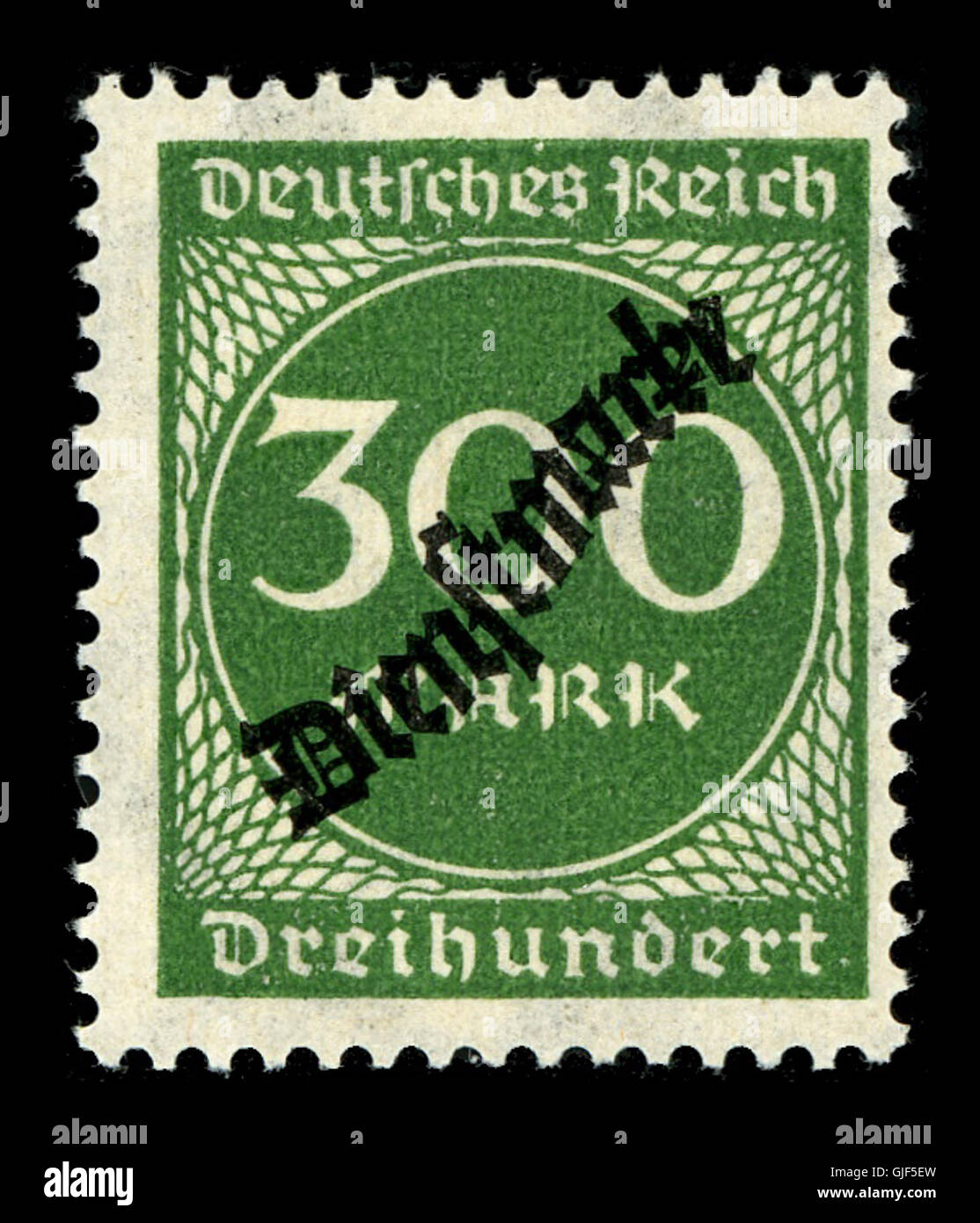 The Dienstmarke stamp of the Deutsches Reich (German Reich) was used ...