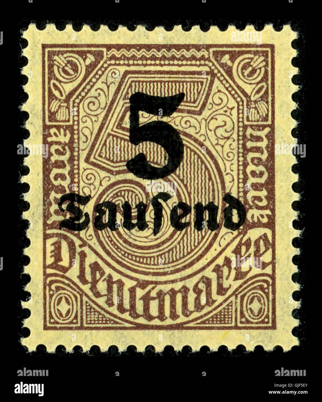 The Dienstmarke Inflation stamp was issued during the period of ...