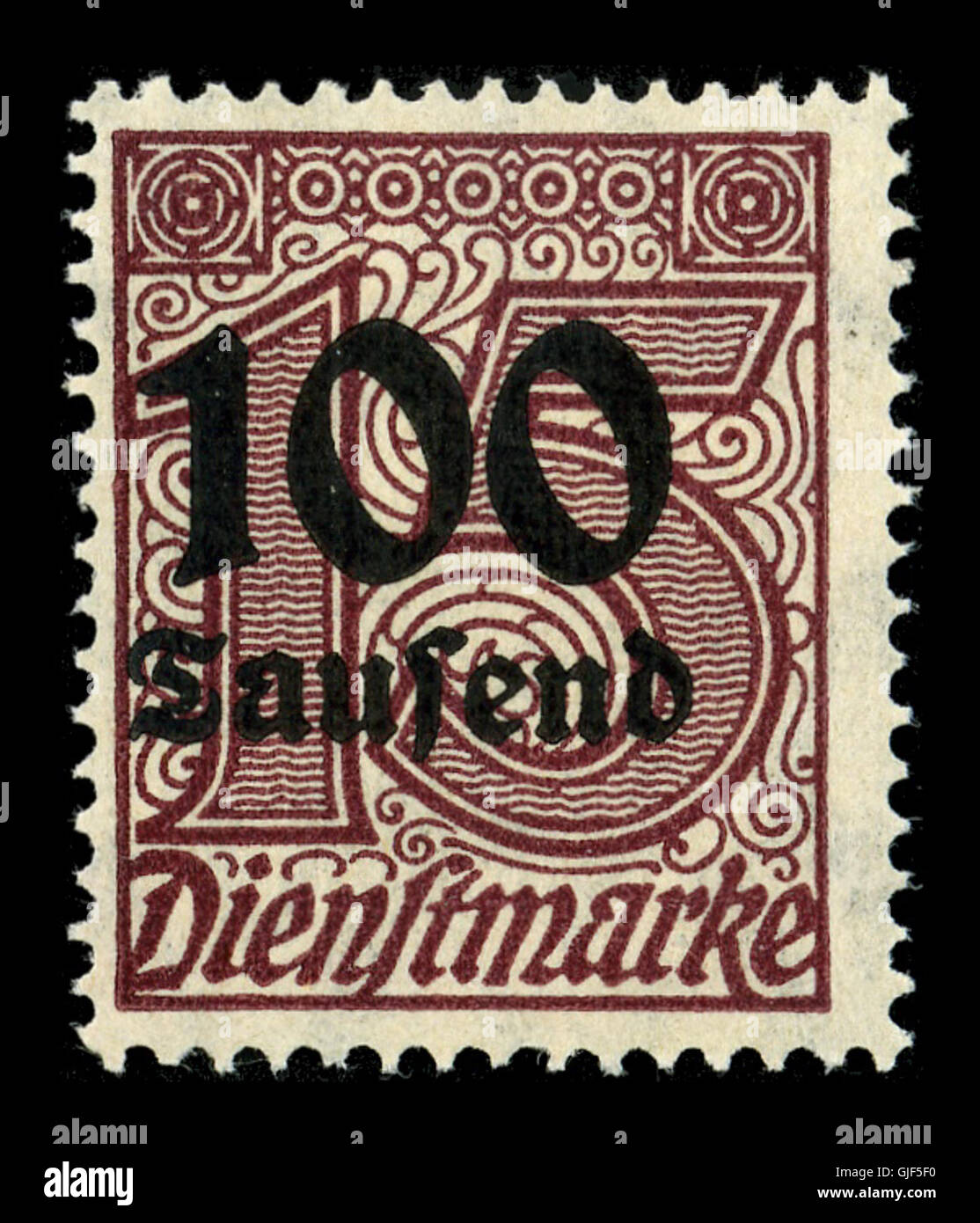German inflation stamp hi-res stock photography and images - Alamy