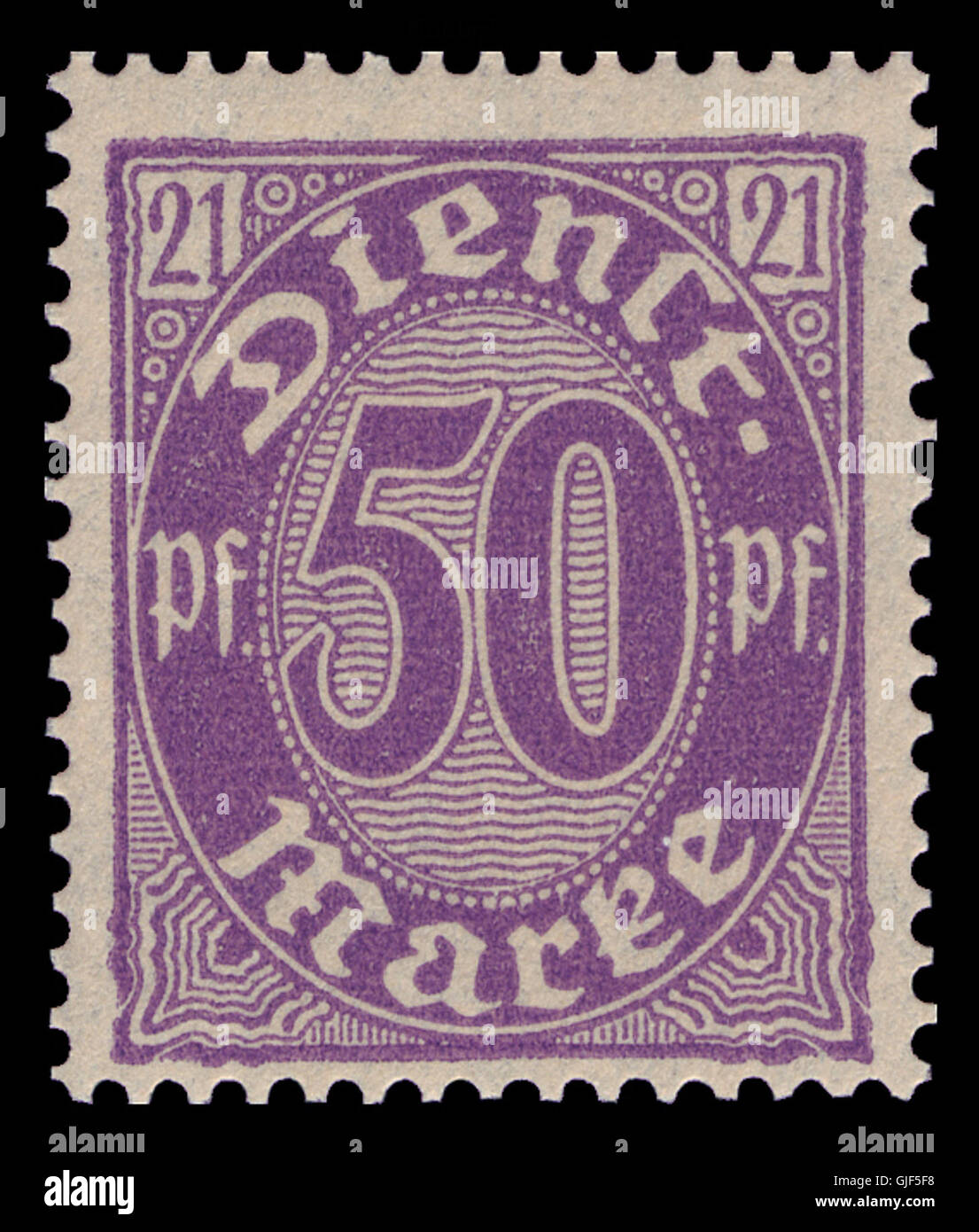 The DR-D 1920 21 Dienstmarke stamp is part of the German Reich post ...