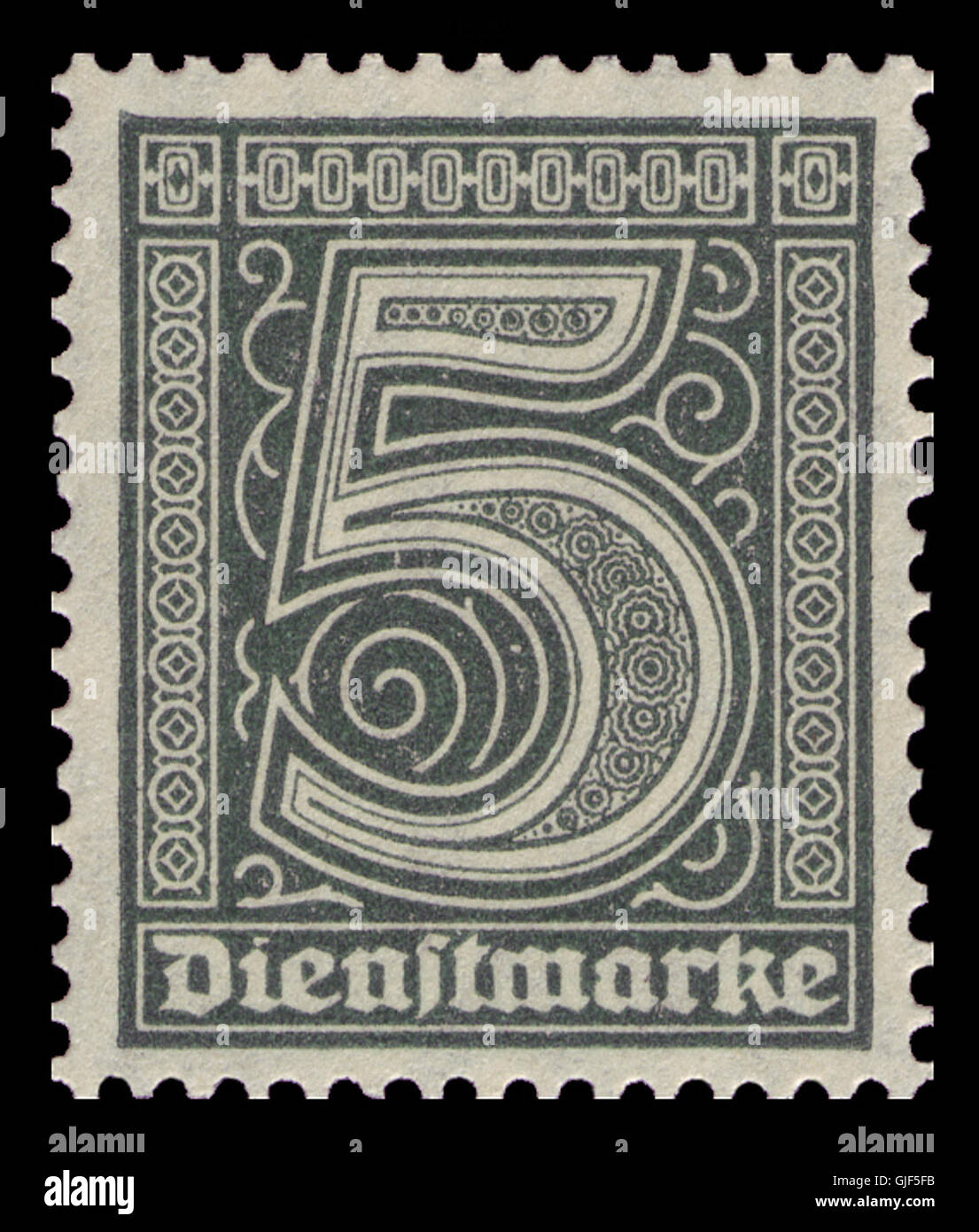 The DR-D 1920 23 Dienstmarke stamp is a service stamp issued by Germany ...