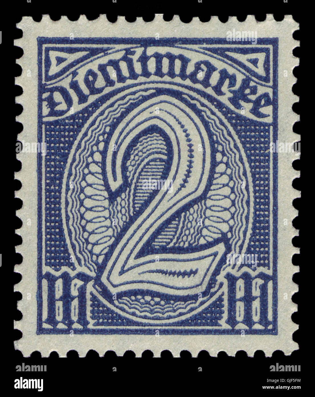 The DR-D 1920 32 Dienstmarke stamp was issued in Germany as a ...