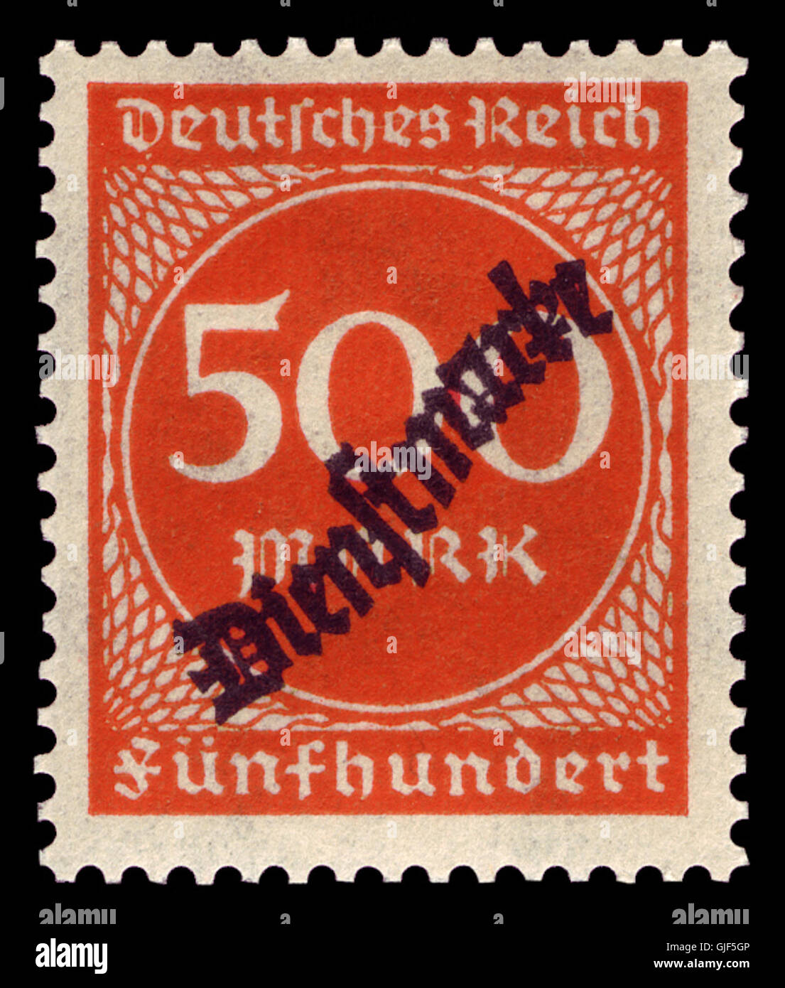 The DR-D 1923 81 Dienstmarke stamp was issued as part of Germany's ...