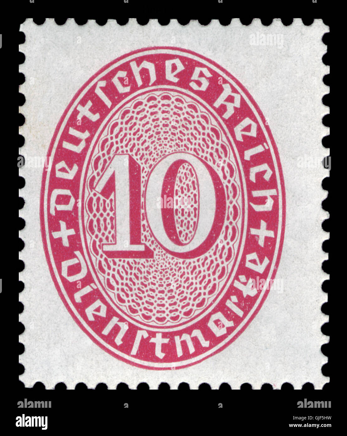 The DR-D 1927-117 Dienstmarke stamp was issued by the German Reich ...