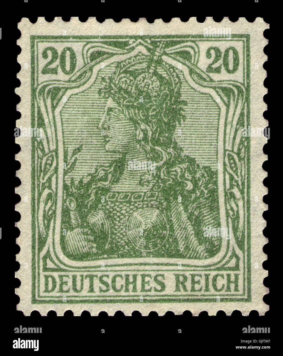 The DR 1920 MiNr 143 Germania stamp is a notable example of early ...