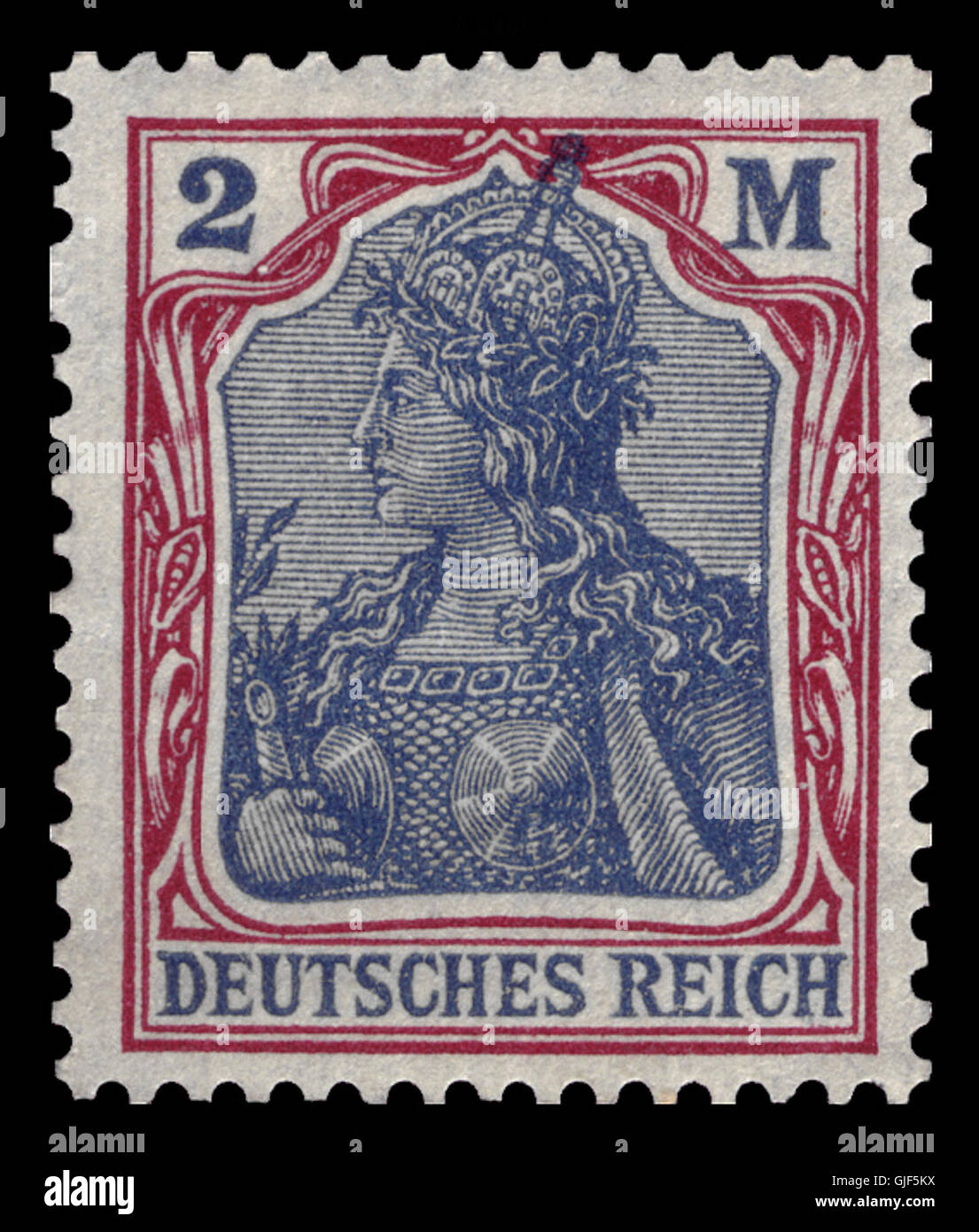 The DR 1920 152 Germania stamp is a German stamp that features the ...