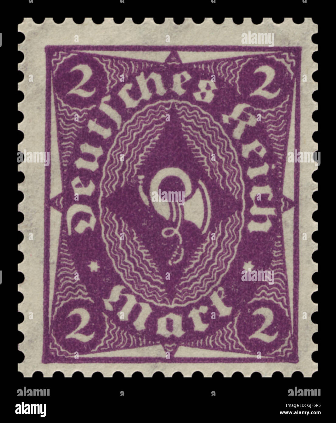 The DR 1922 224 Posthorn stamp is part of the Weimar Republic's series ...