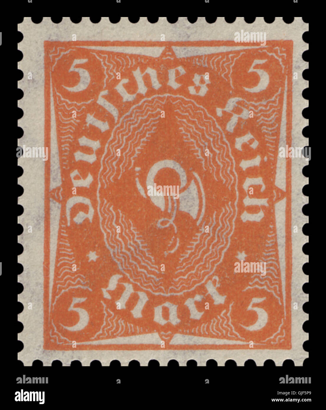 The DR 1922 227 stamp, featuring a posthorn design, is a notable piece ...