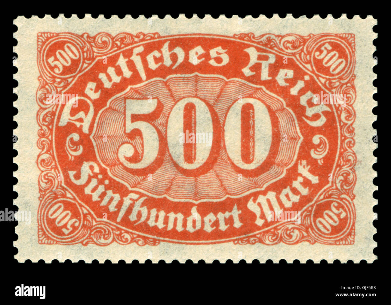 The DR 1922 251 Ziffern im Queroval stamp, issued in 1922, features a ...