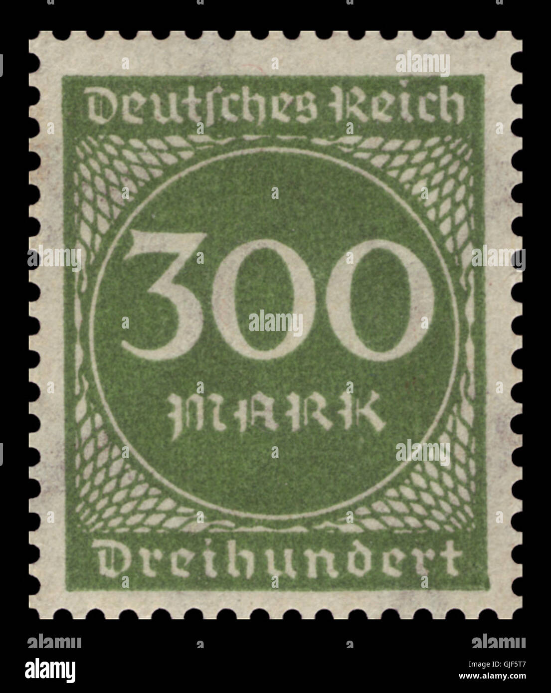 The 1923 DR 270 stamp, featuring Ziffern im Kreis (Digits in Circle ...