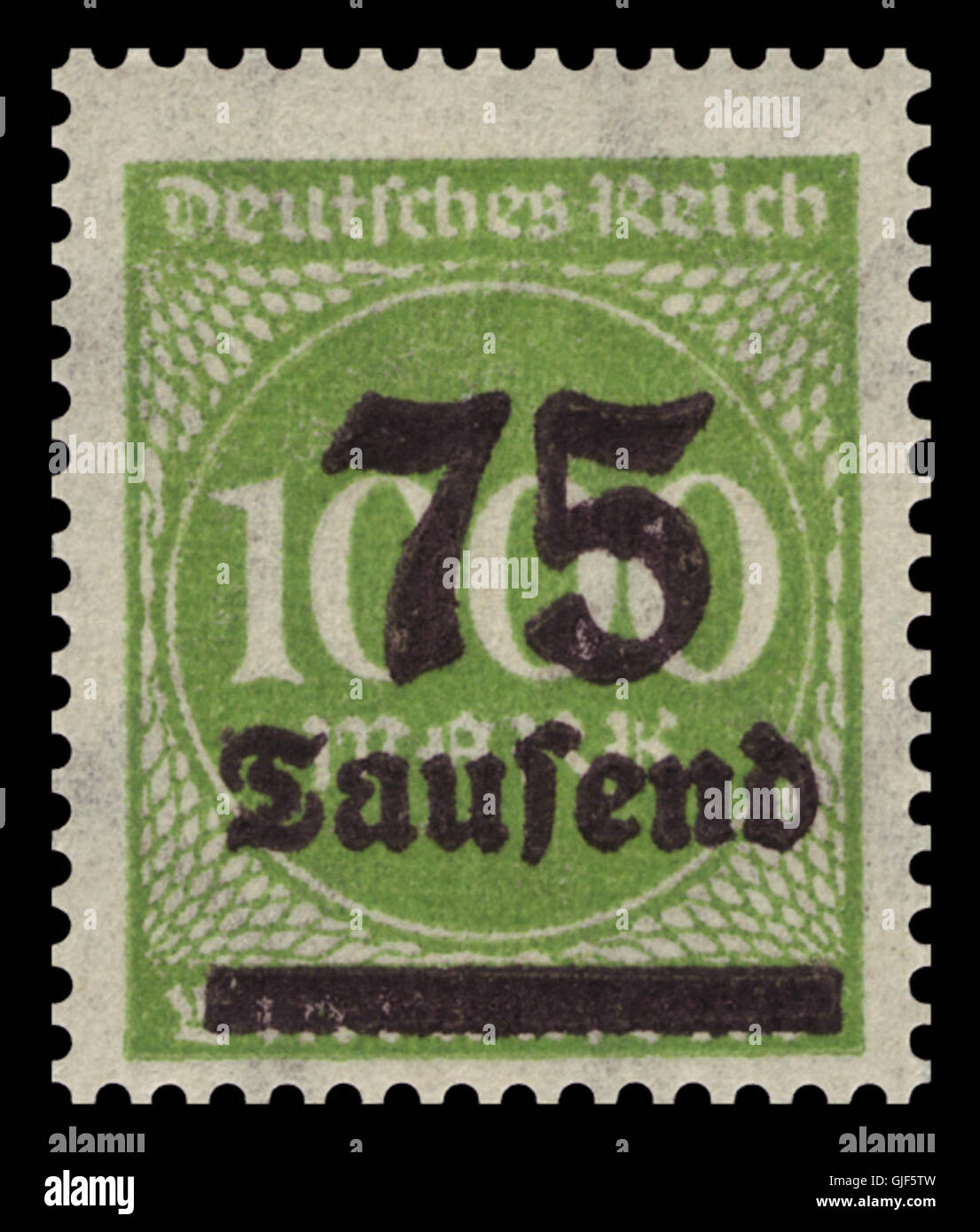 The 1923 DR 288 stamp features a unique design with numbers in a circle ...