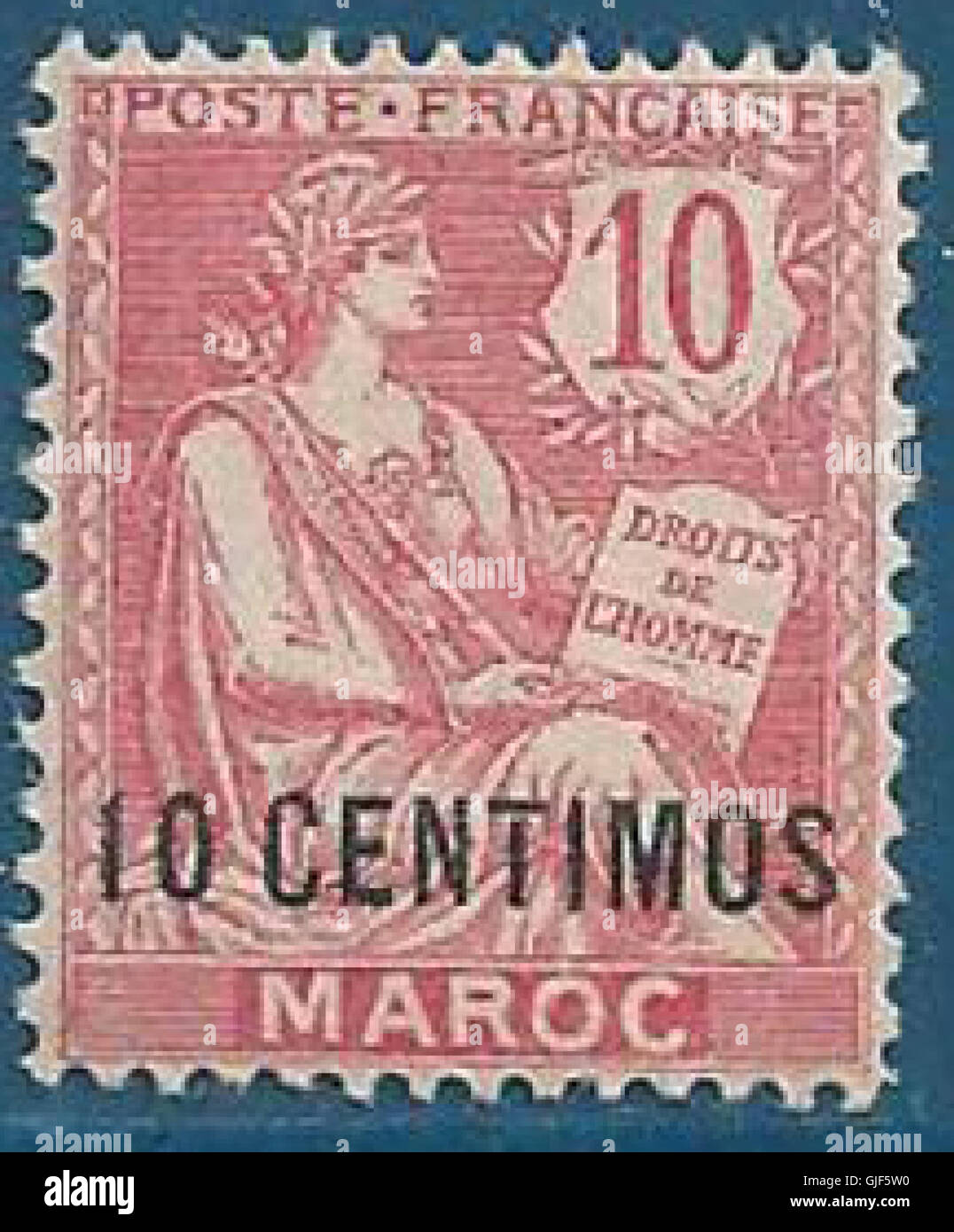 The French Morocco 0016 stamp features imagery from the period of the ...