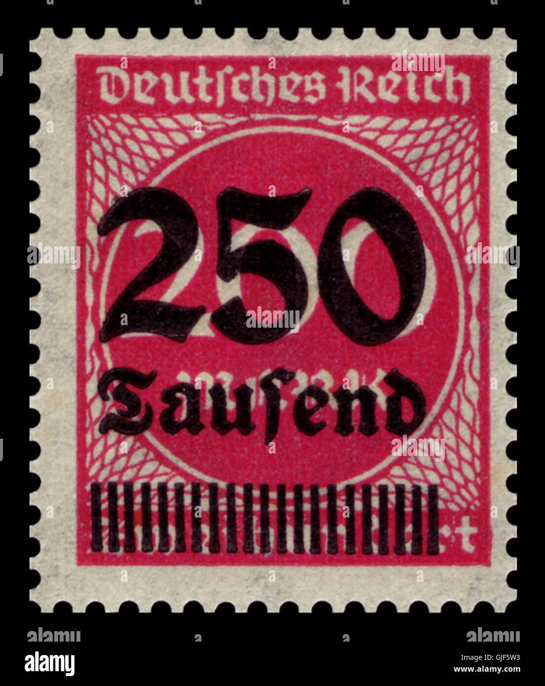 The 1923 DR 292 stamp features a unique design with numbers within a ...