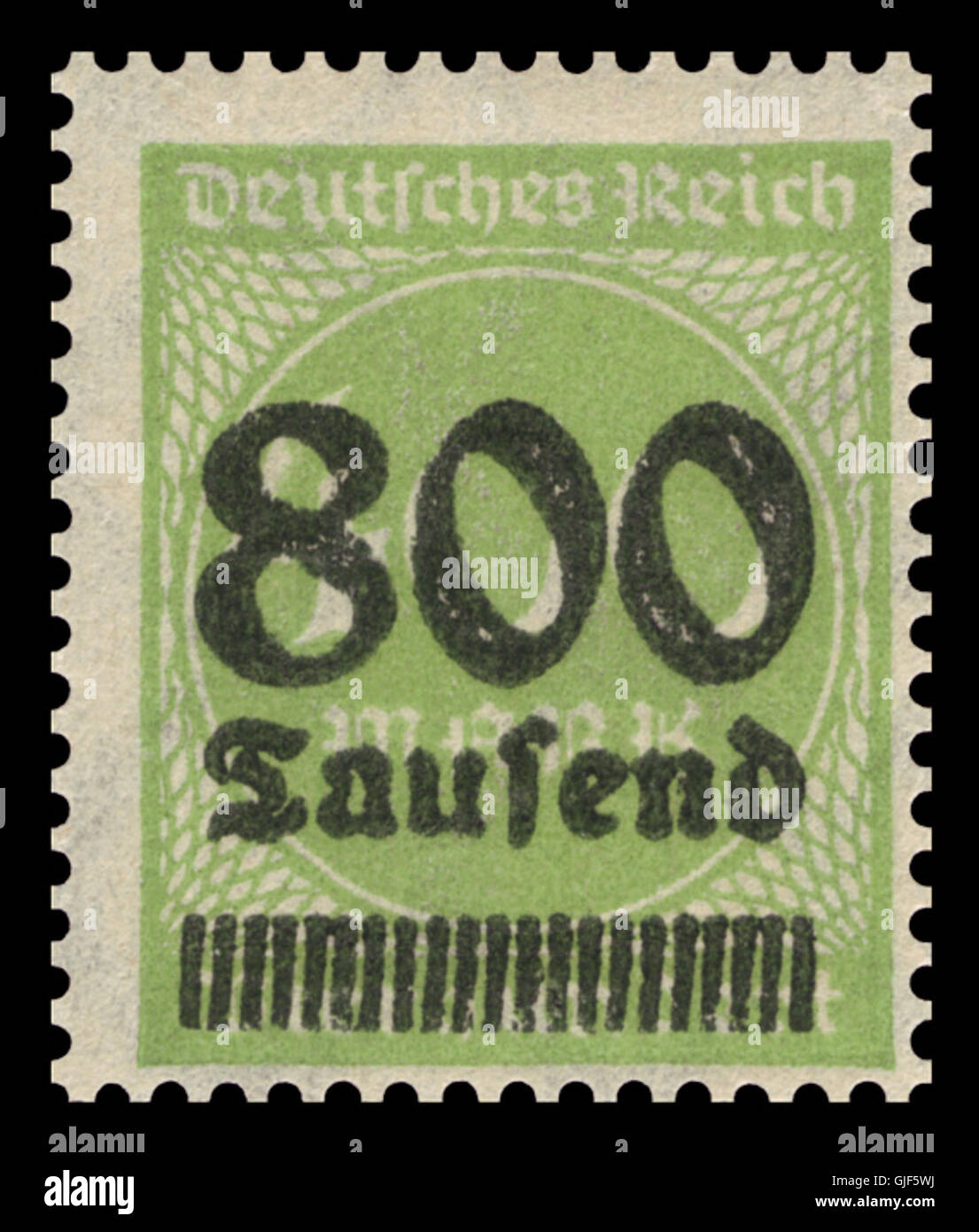A 1923 German stamp from the Deutsches Reich series, catalog number ...