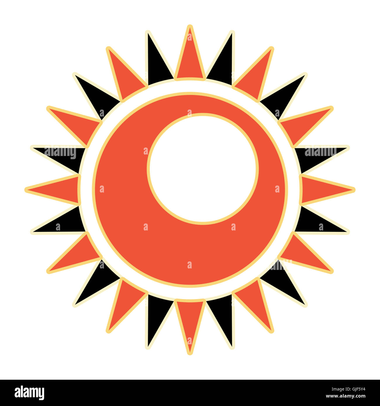 Hollow star graphic design in red and black color Stock Photo - Alamy