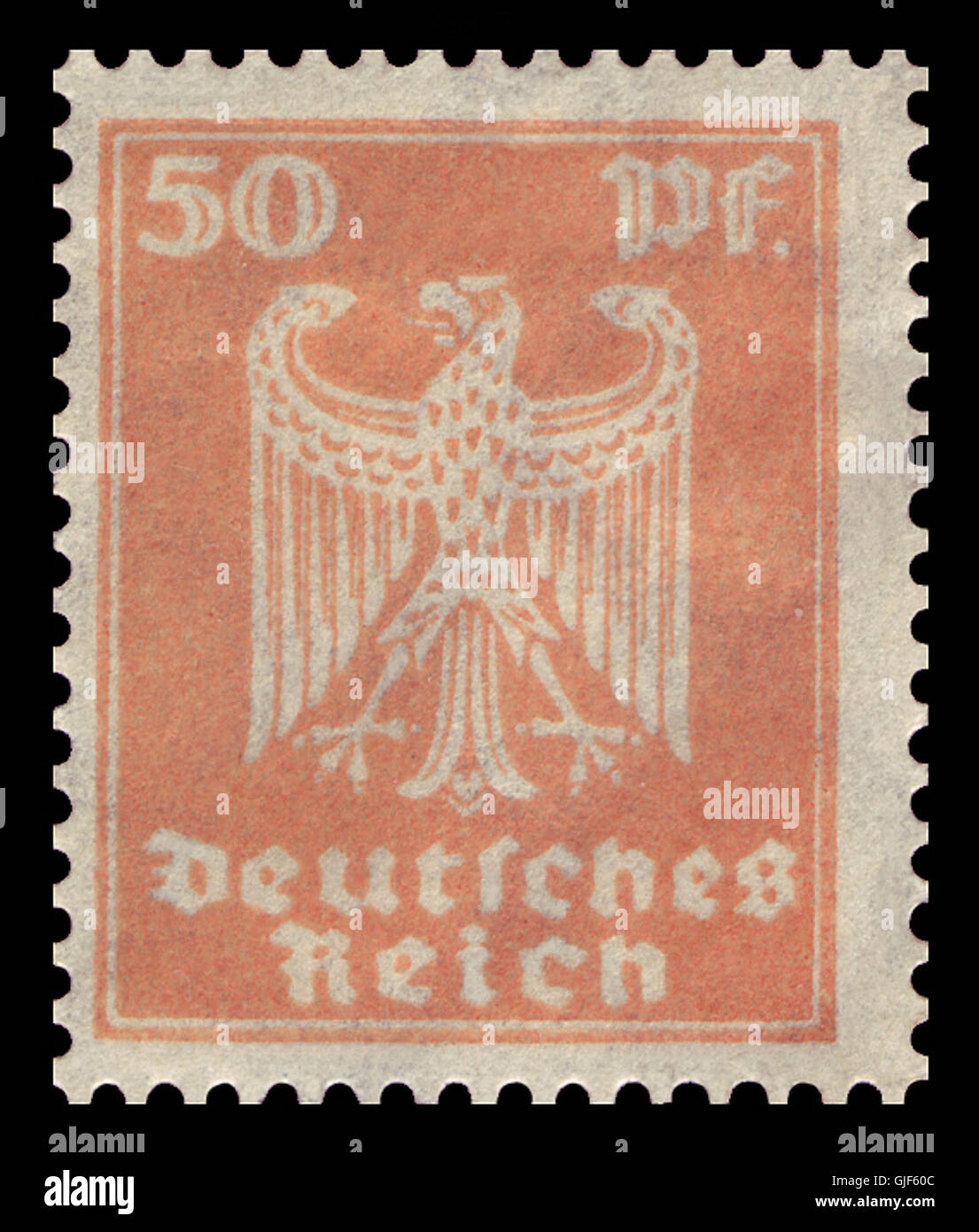The DR 1924 361 Reichsadler stamp features the Reichsadler, the ...