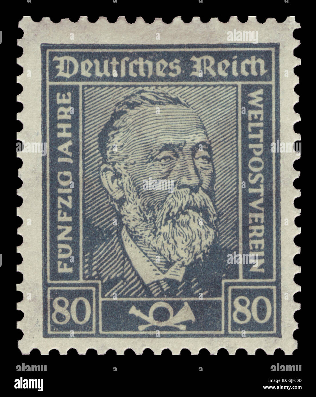 The 1924 DR 363 stamp from Germany honors Heinrich von Stephan, a key ...