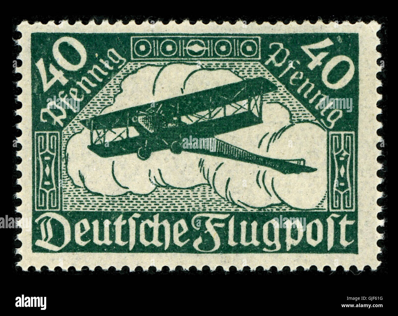 Flugpost 1 is a historic airmail stamp issued to commemorate the early ...