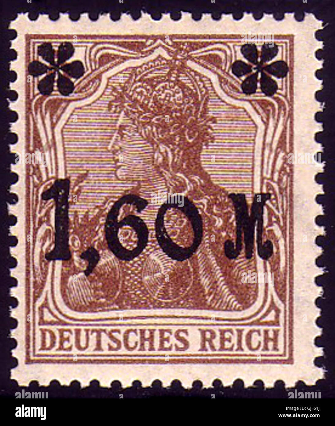 Postage stamp german empire germania hi-res stock photography and ...