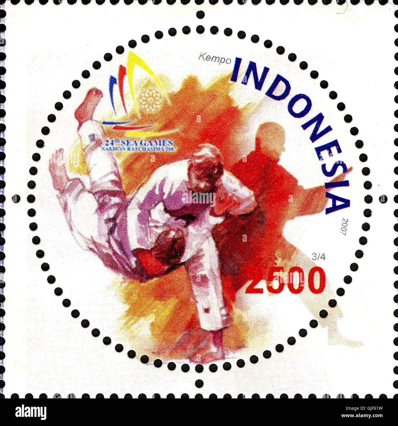 The Indonesian 066-07 stamps feature national landmarks and are part of ...