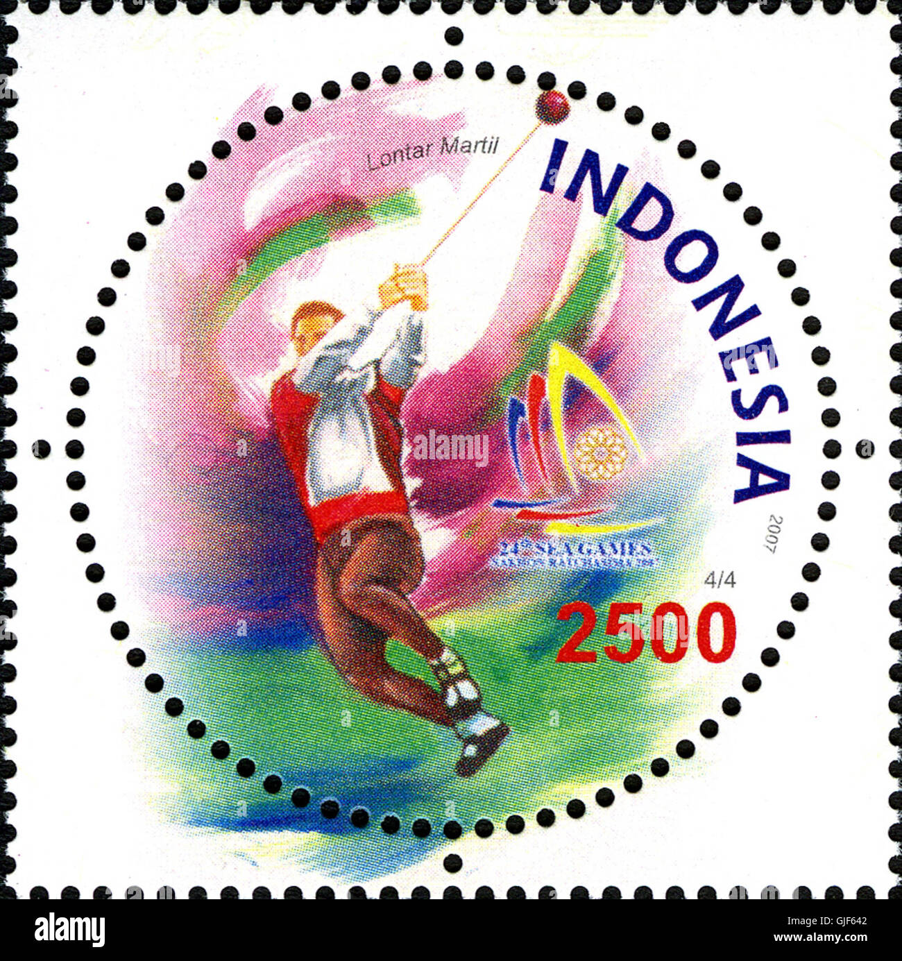 The 067-07 stamp issue from Indonesia is a representative piece of ...
