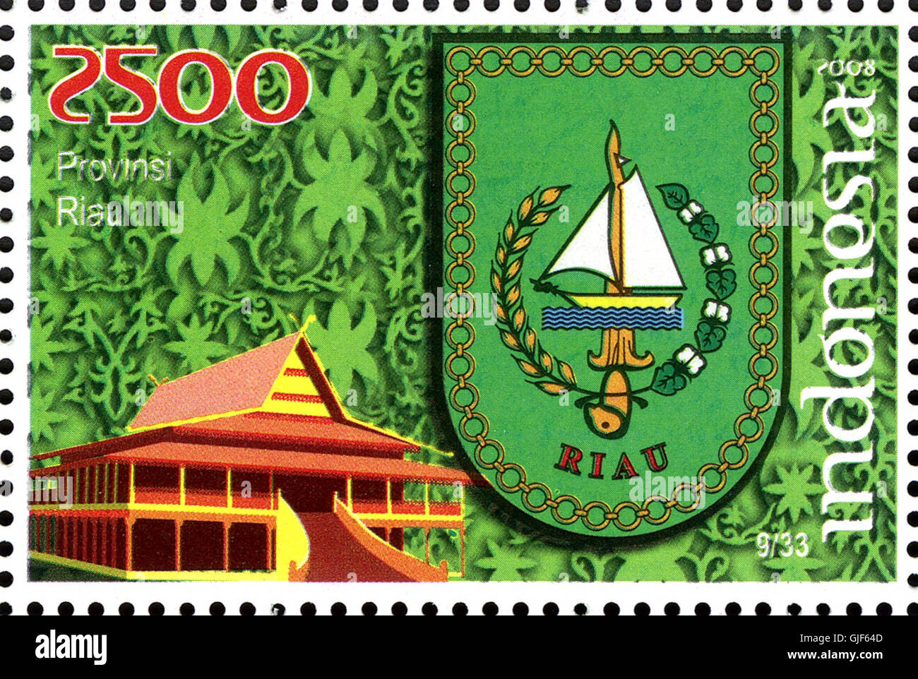The stamps from Indonesia, cataloged as 067-08, are part of the nation ...