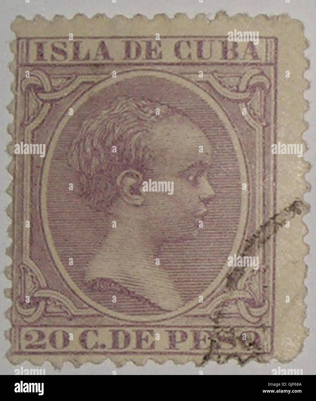 The 1890 Timbre Cuba Alph13 stamp is a historical Cuban postal issue ...