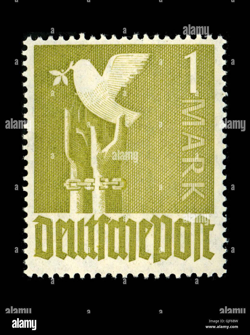 The Deutsche Post 1 Mark stamp is a key representation of Germany's ...