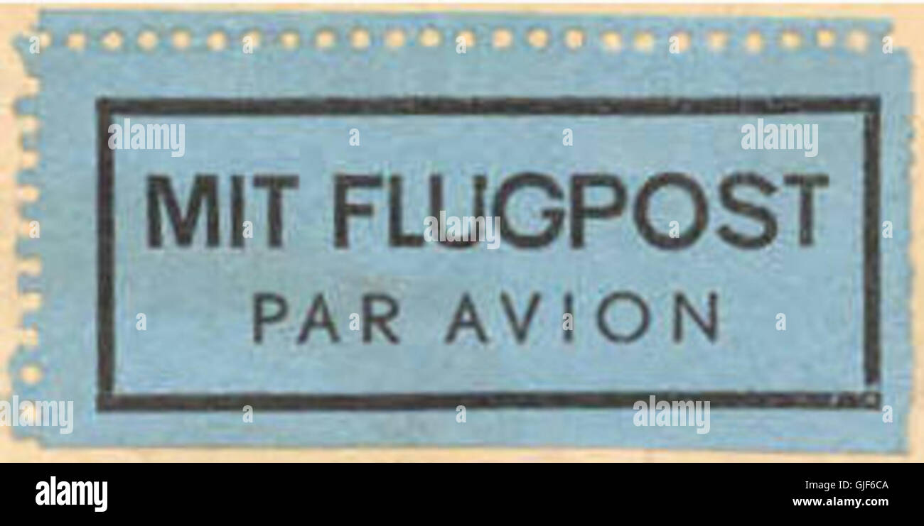 Post-it note Mit Flugpost Stock Photo - Alamy