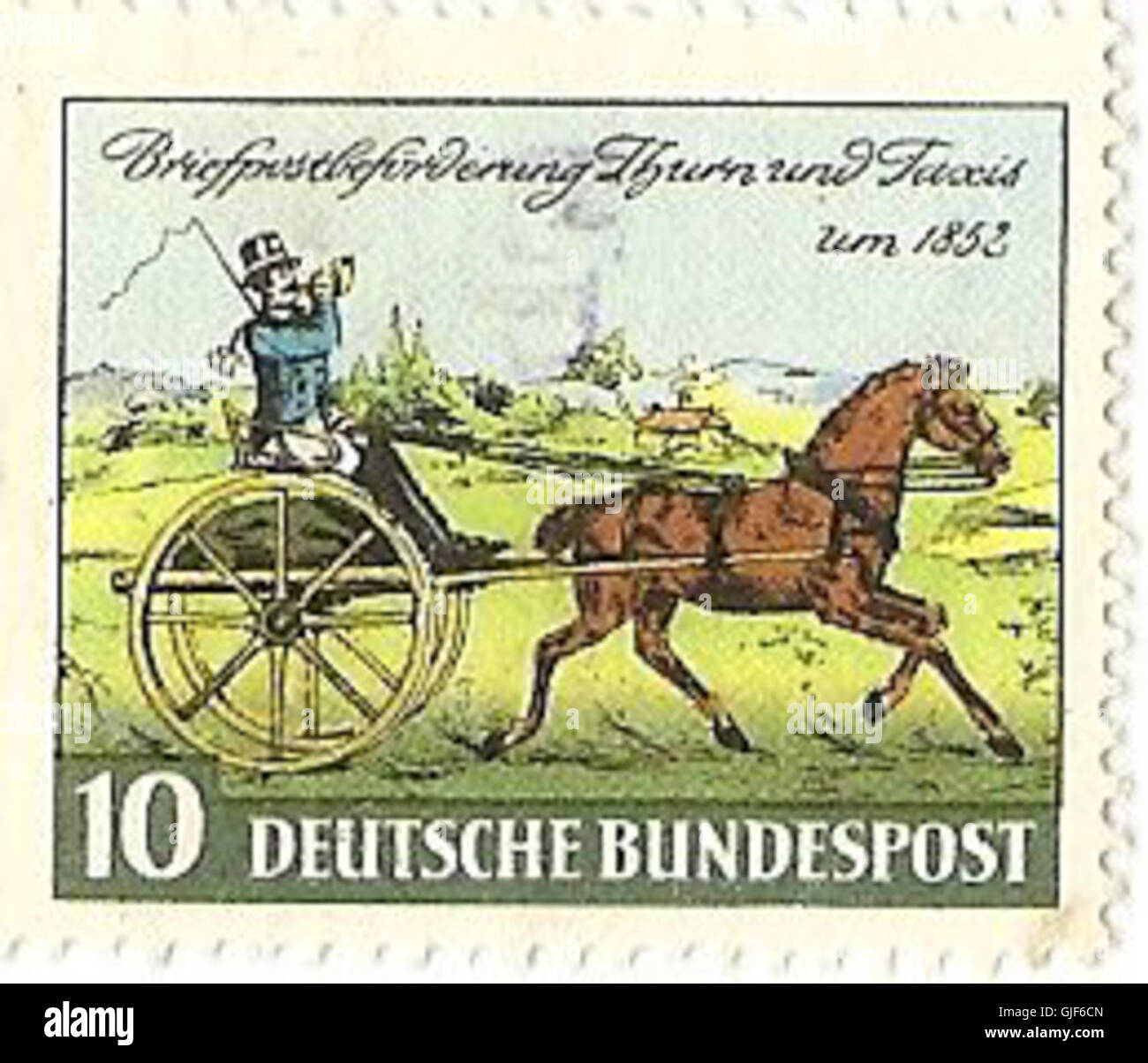 The 1852 Thurn und Taxis Post stamp represents one of the earliest ...