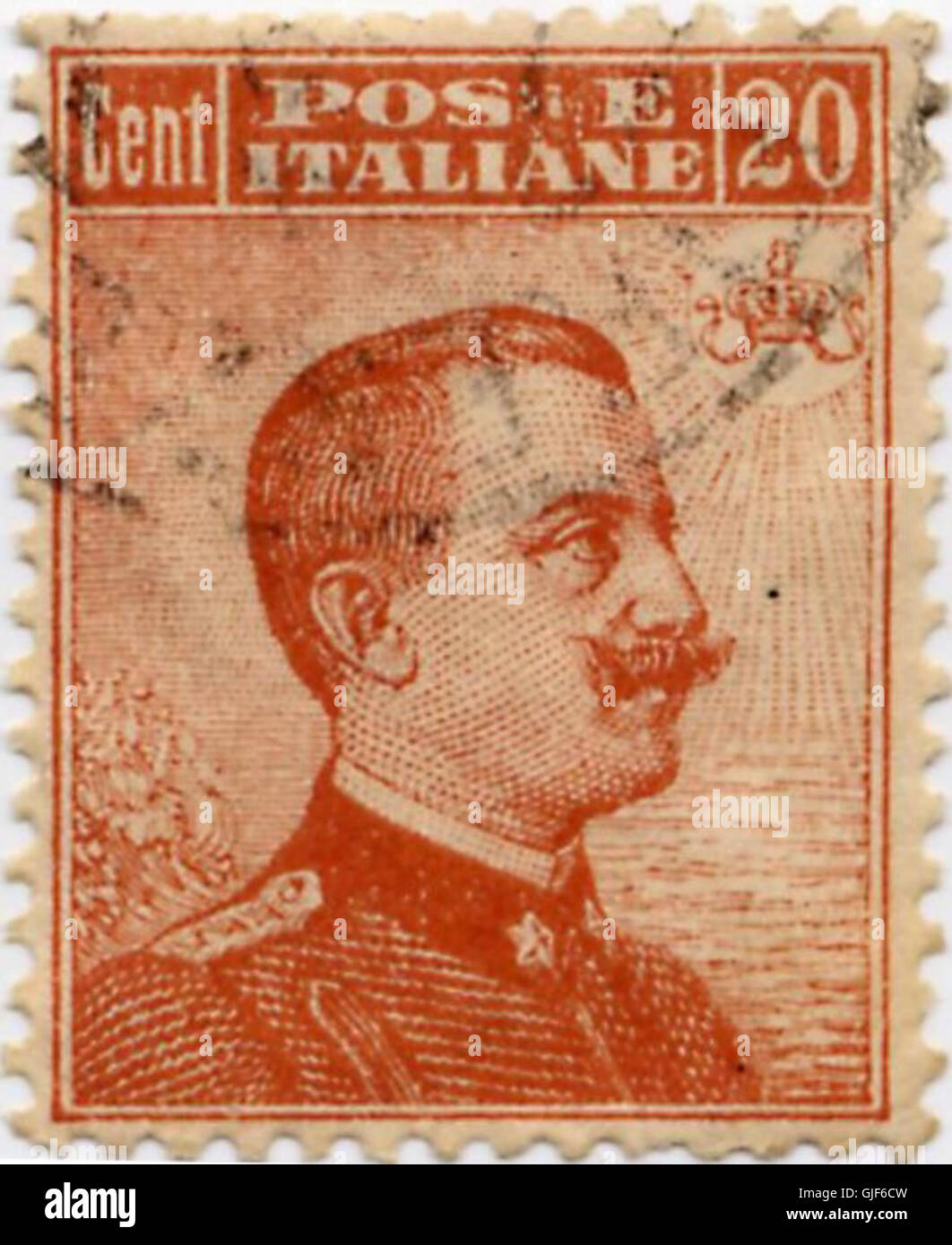 The Michetti 20 cent stamp was issued between 1916 and 1922. It ...