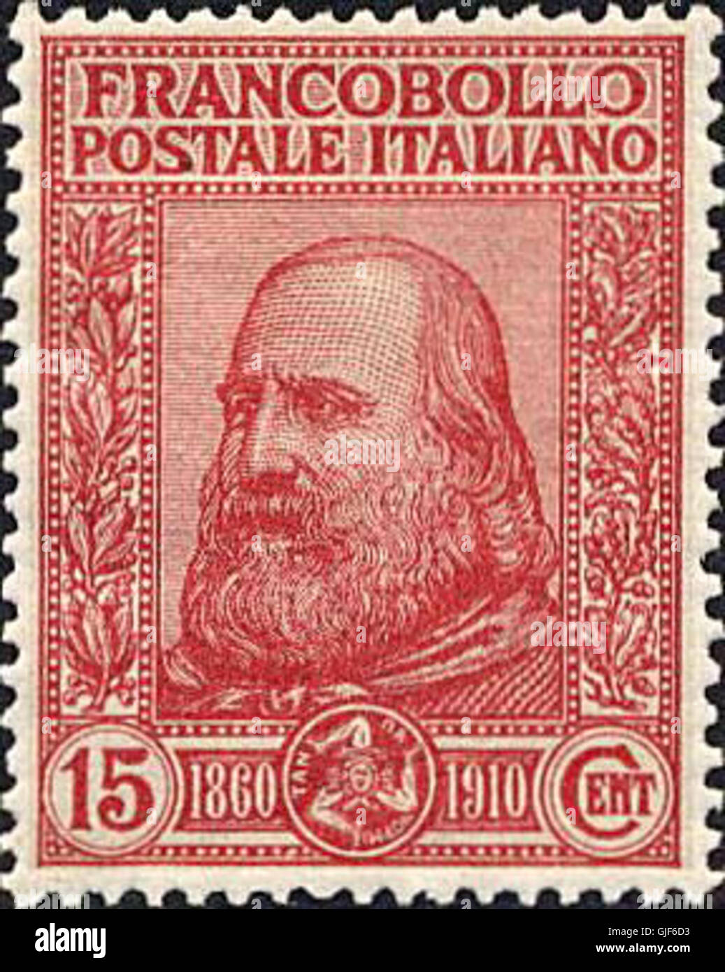 The 1910 Garibaldi stamp commemorates the Italian hero Giuseppe ...