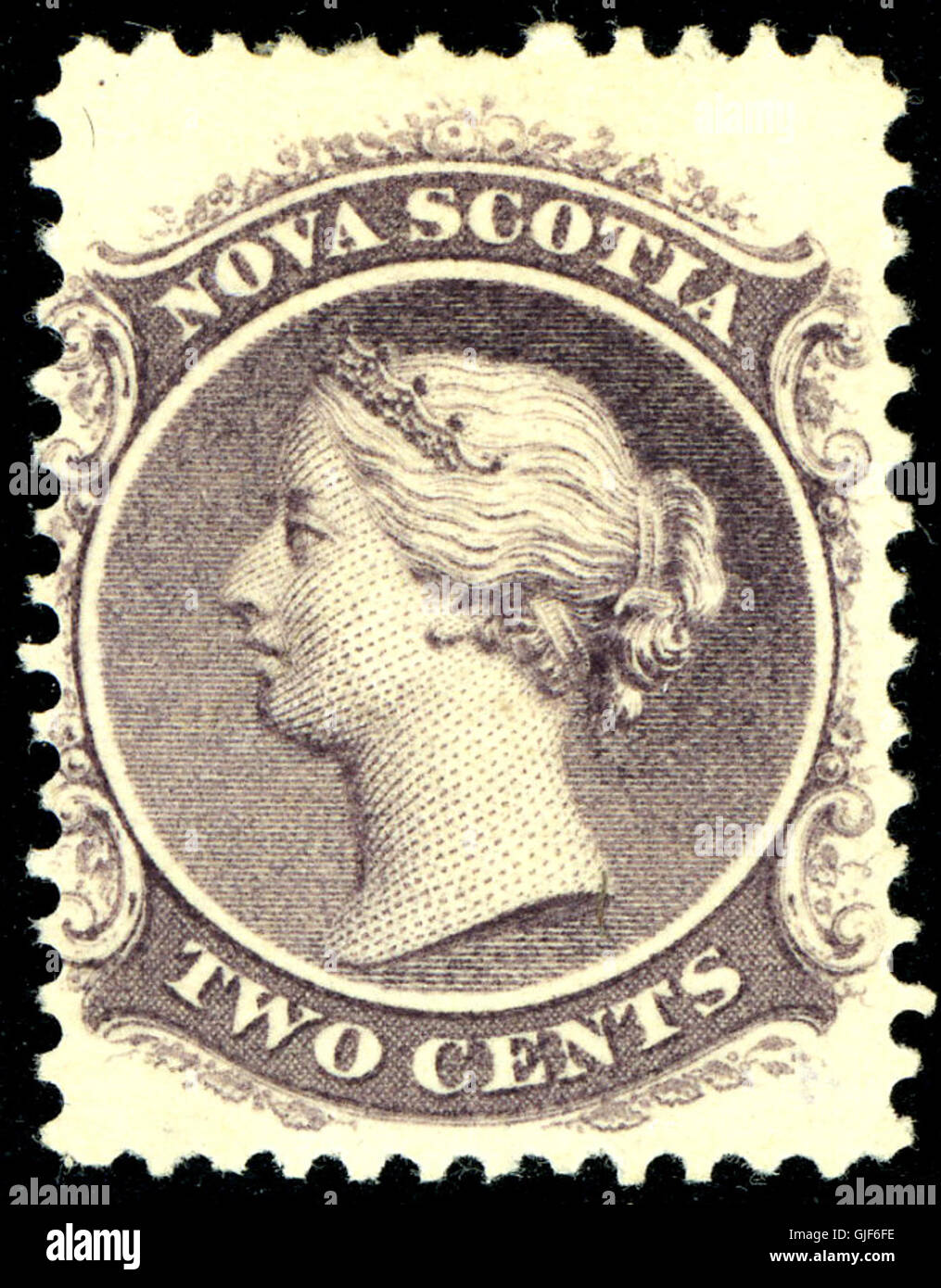 The 1860 Nova Scotia Yvert 6 (B) stamp is a classic postage stamp ...