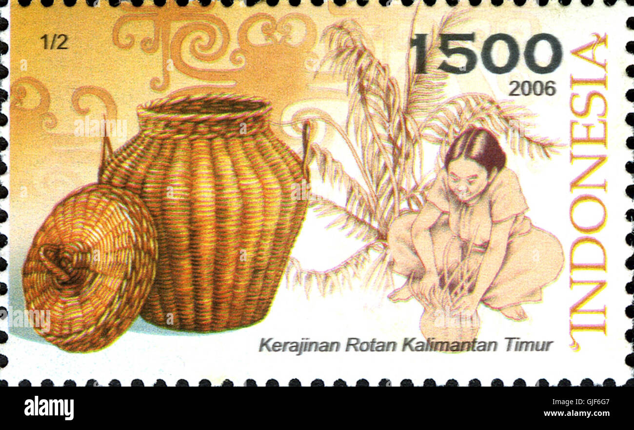 The Indonesia 073-06 stamp is part of a series issued for local and ...