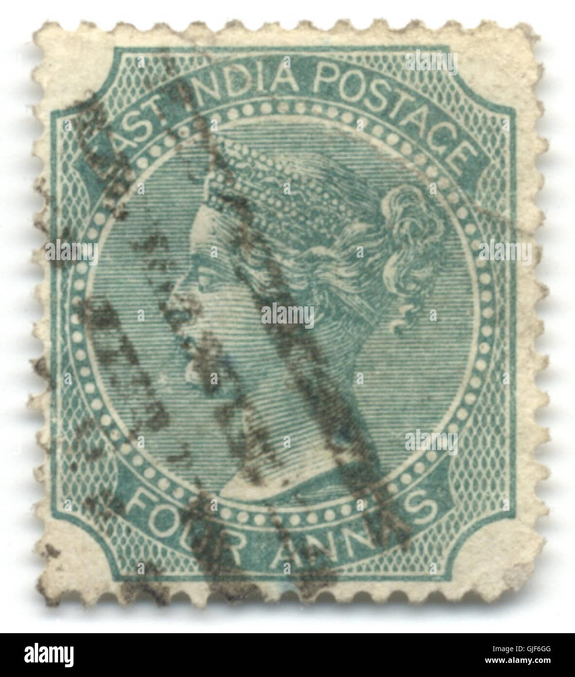 The 1866 India 4a stamp is an iconic example of British colonial postal ...