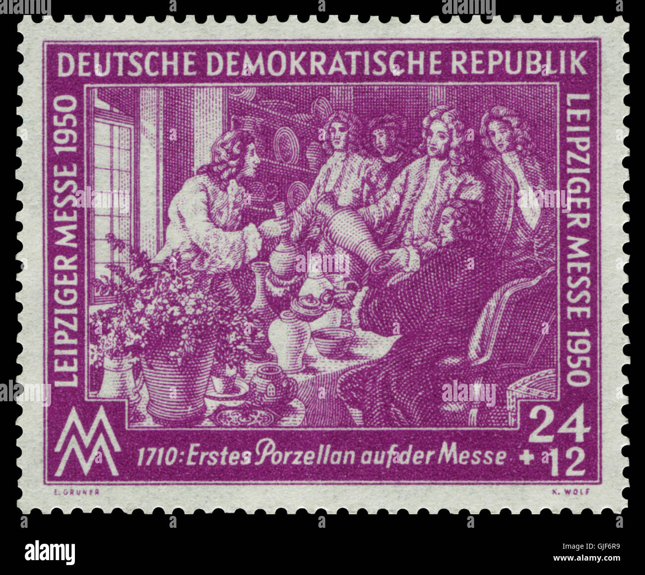The DDR 1950 248 Leipziger Frühjahrsmesse stamp commemorates the ...
