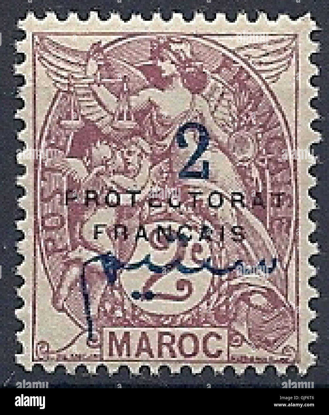 The French Morocco 0039 stamp was issued during the French protectorate ...