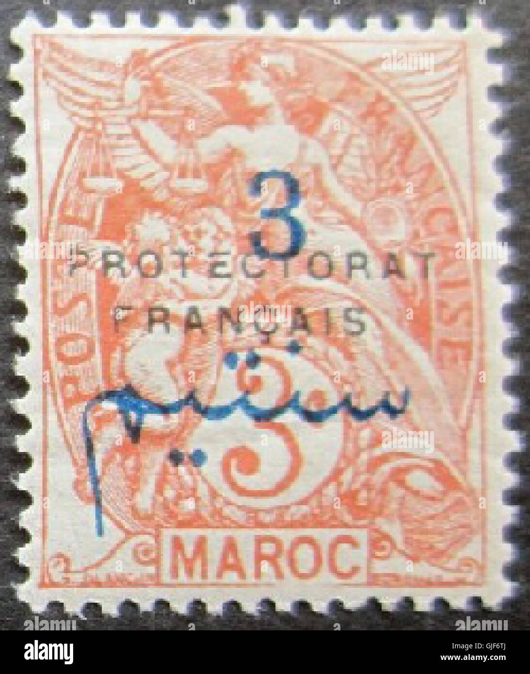 The French Morocco 0040 stamp was issued during the period of French ...