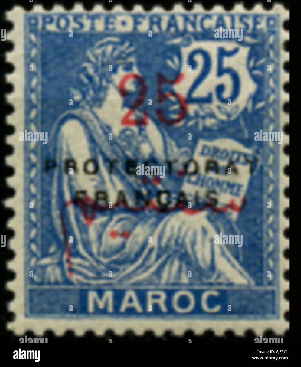 The French Morocco 0045 stamp is a postal issue from the period when ...