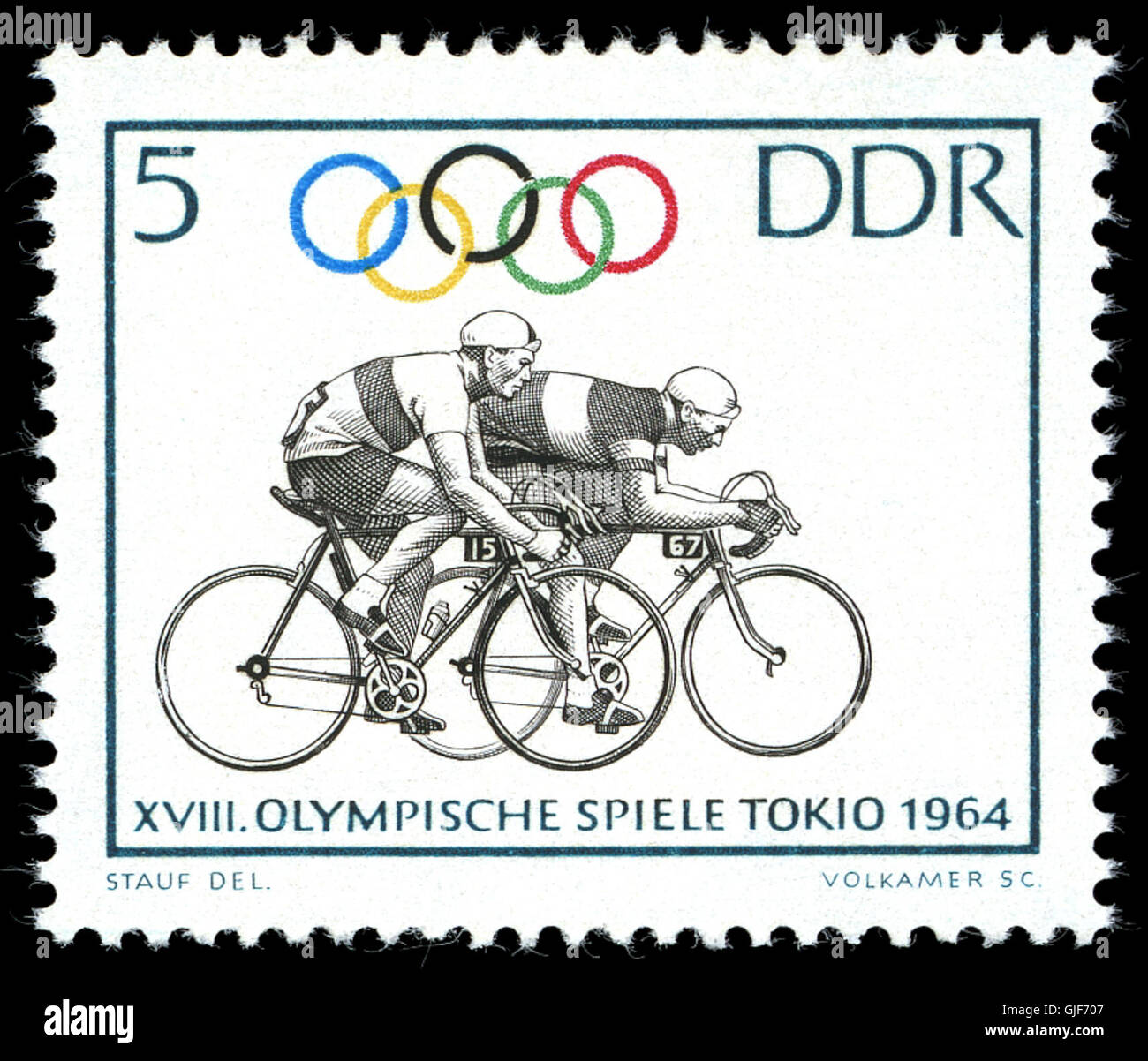 Released in 1964, DDR stamp MiNr 1033 features a design commemorating a ...