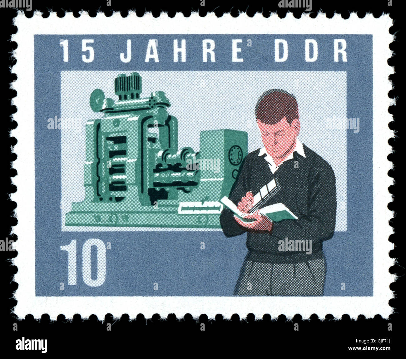 The 1964 DDR MiNr 1065 A stamp was issued in East Germany as part of a ...