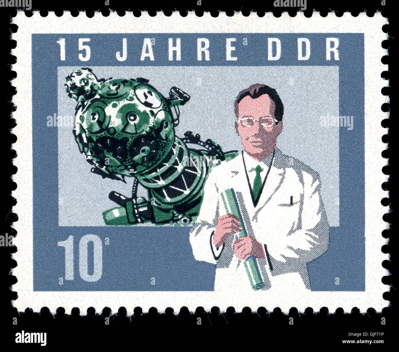 This 1964 DDR stamp, cataloged as MiNr 1070 A, is a part of the series ...