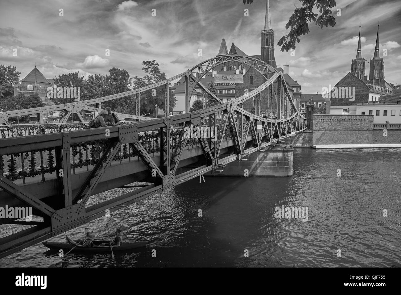 Wroclaw bridge Black and White Stock Photos & Images - Alamy