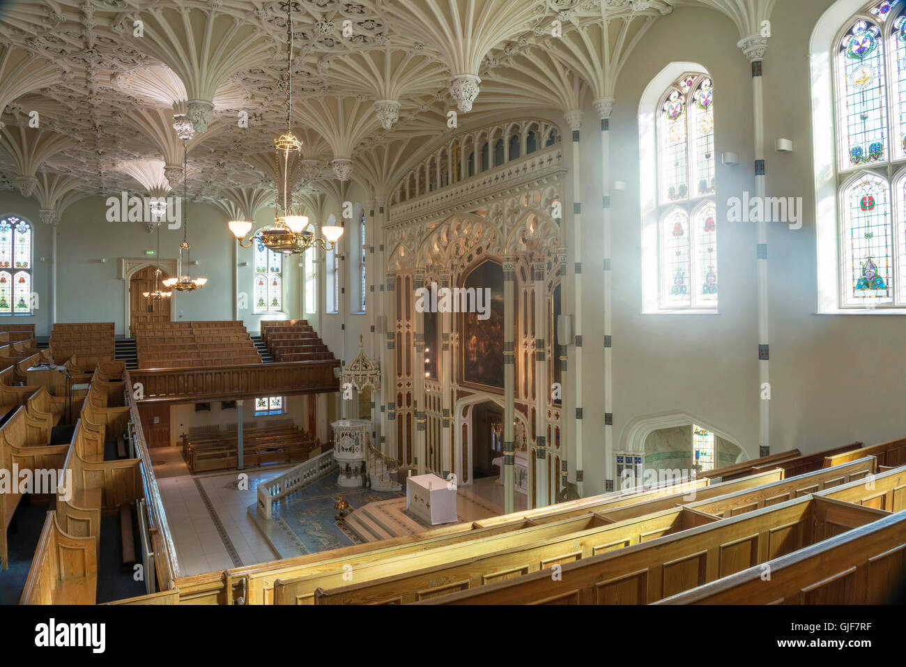 Inside the castle like Saint Malachy's Church, Belfast Stock Photo - Alamy