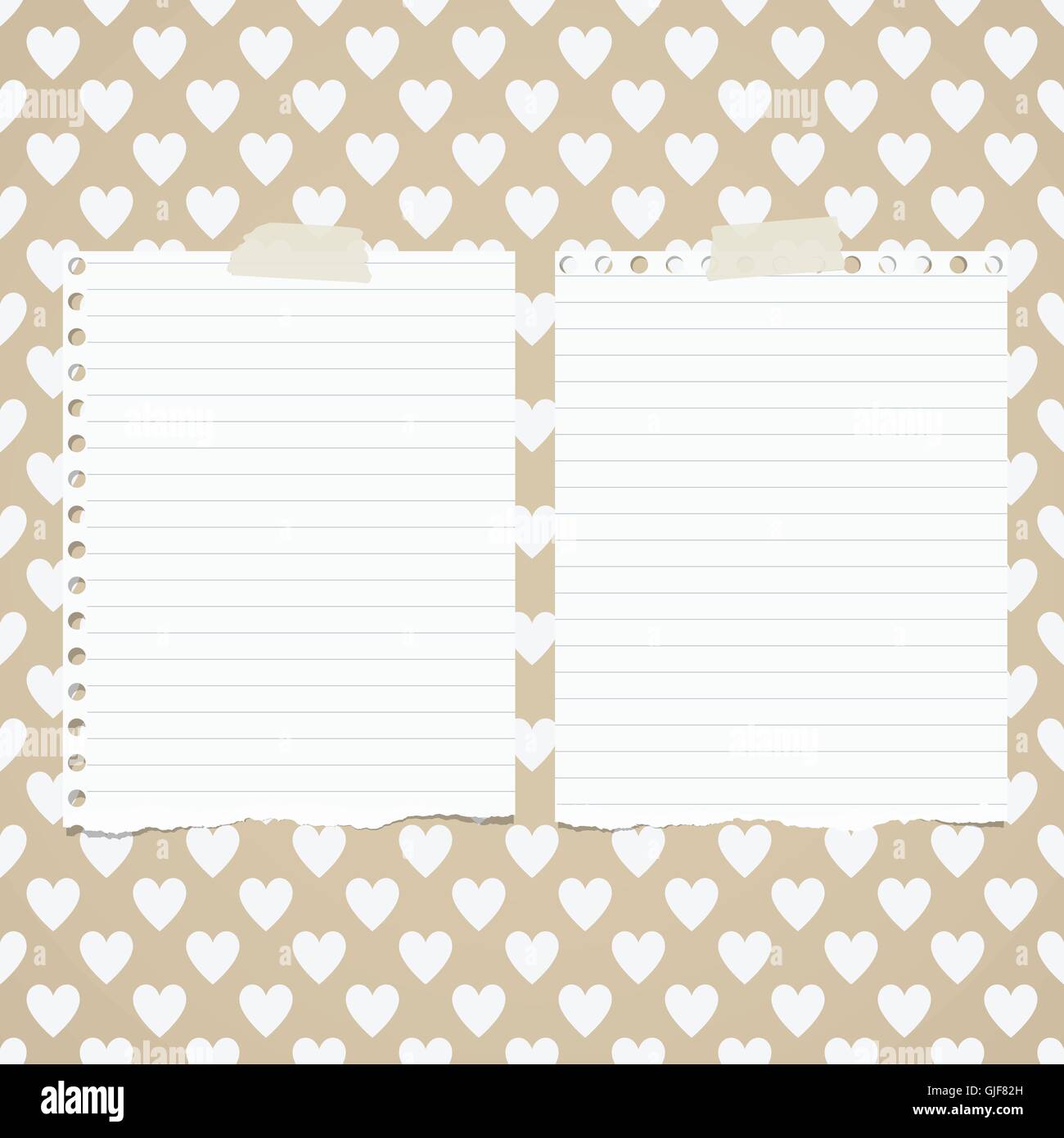 Old paper torn heart Stock Vector Images - Alamy