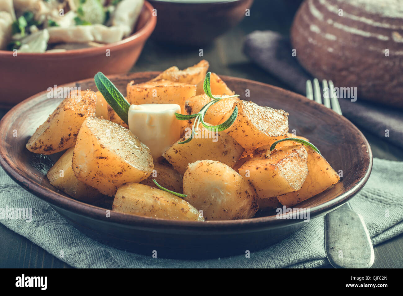 Sliced baked potato hi-res stock photography and images - Alamy