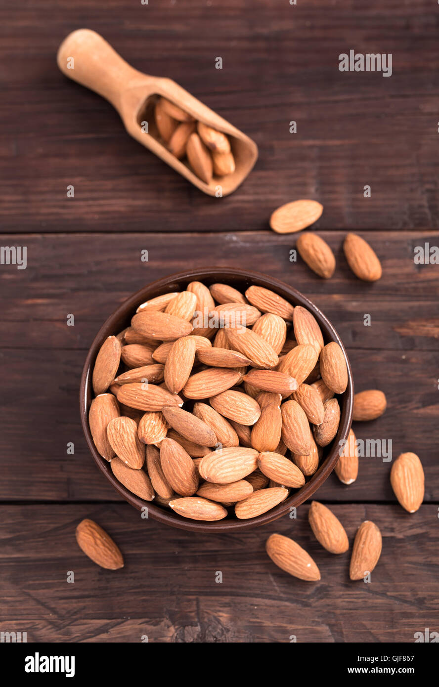 Bowl of almond above Stock Photo - Alamy